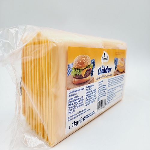 CHEDDAR FORMAGGIO A FETTE KG 1 ALPENHOF - Grossista Cash